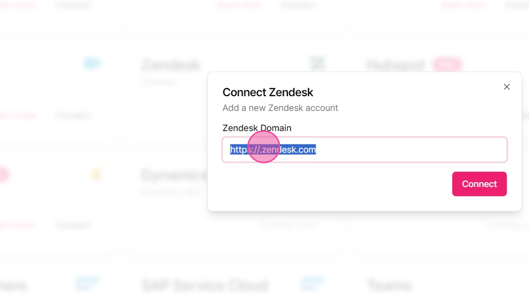 Connect a Zendesk integration – Tekst
